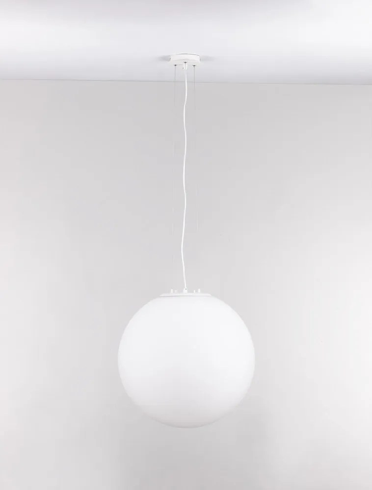 Bílé skleněné závěsné svítidlo ø 50 cm Nevoso – Nova Luce