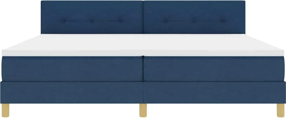 Postel s boxspringem s polštářem Modrá 200 x 200 cm textil 3338950