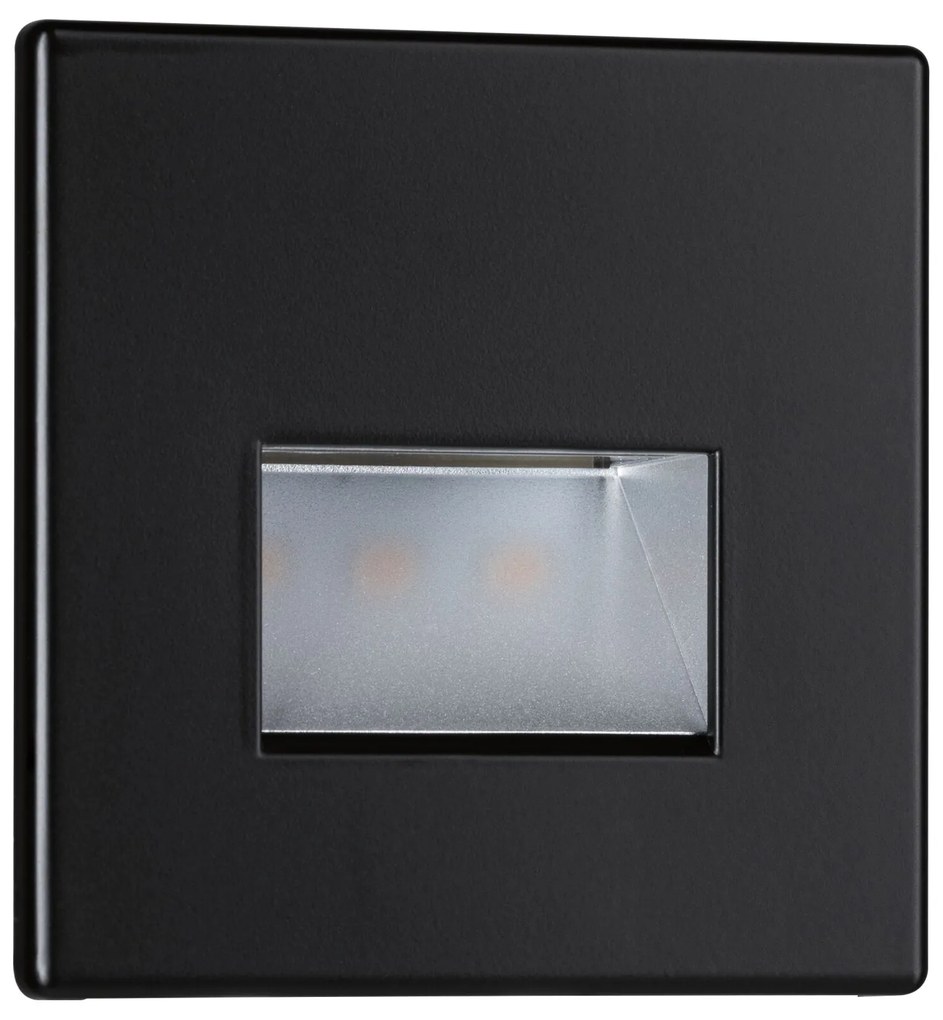 Paulmann 93094 Edge Quadro, svítidlo do stěny, 1x1,1W LED 2700K, matná černá, 8x8cm