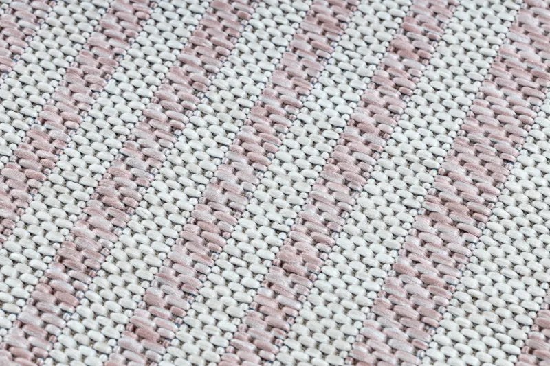 Dywany Łuszczów, Kusový koberec Sion Sisal Labirinth 22376 pink/ecru – na ven i na doma, 120x170, růžová, chodba / předsíň