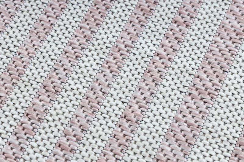 Dywany Łuszczów Kusový koberec Sion Sisal Labirinth 22376 pink/ecru – na ven i na doma - 140x190 cm