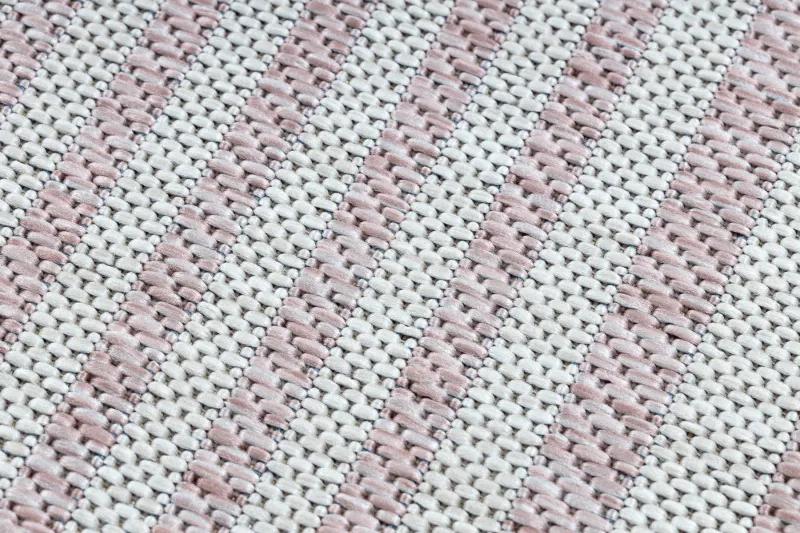 Dywany Łuszczów Kusový koberec Sion Sisal Labirinth 22376 pink/ecru – na ven i na doma - 160x220 cm