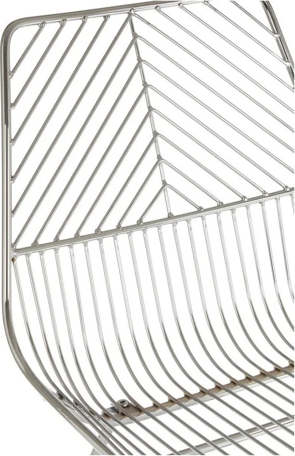 Kovová jídelní židle ve stříbrné barvě District – Premier Housewares