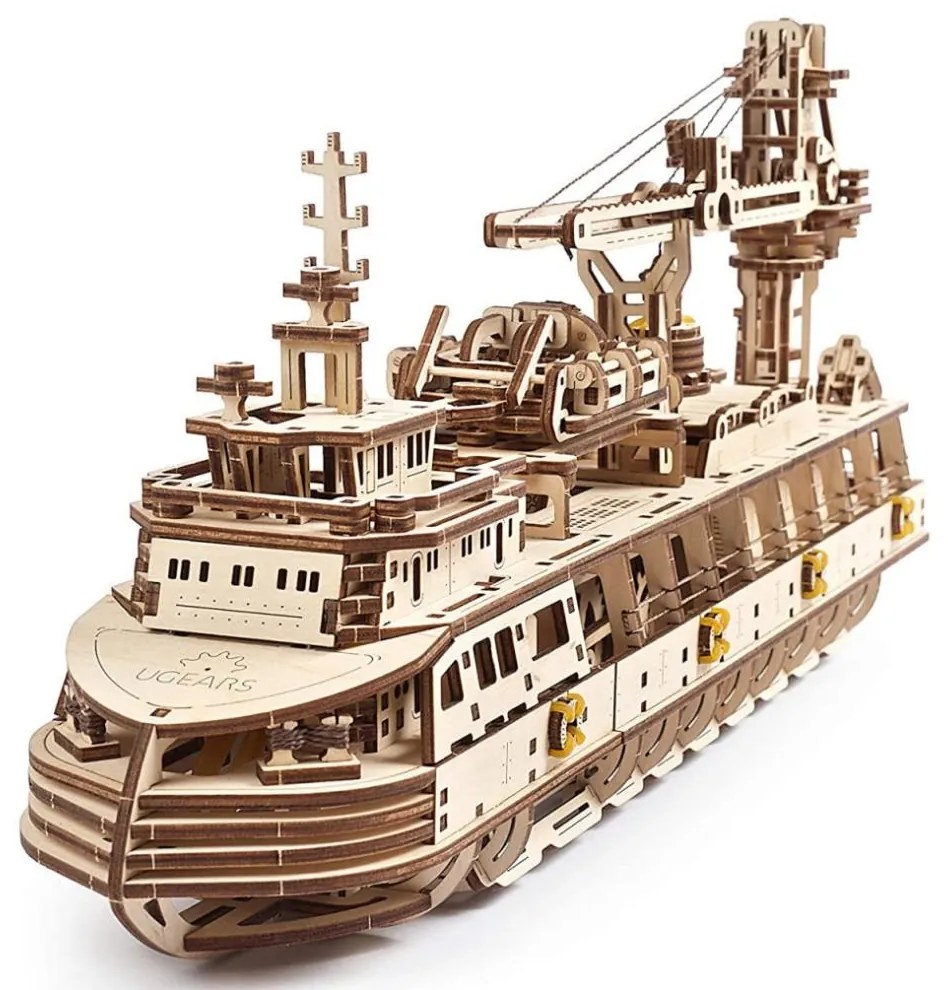 Ugears 3D mechanické puzzle výzkumné plavidlo Research Vessel 575 ks