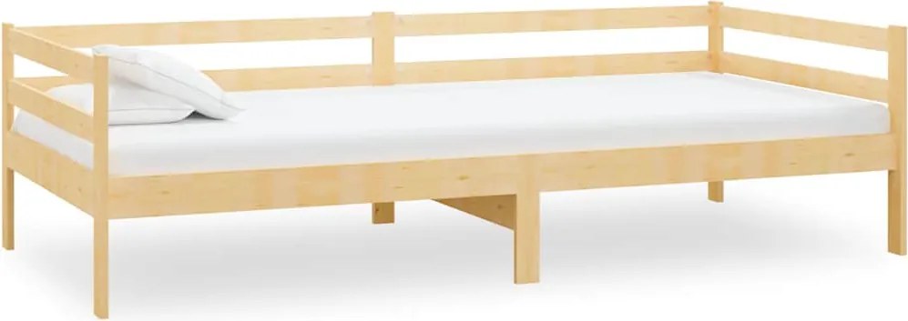 Válenda s matrací 90 x 200 cm masivní borové dřevo 3083554