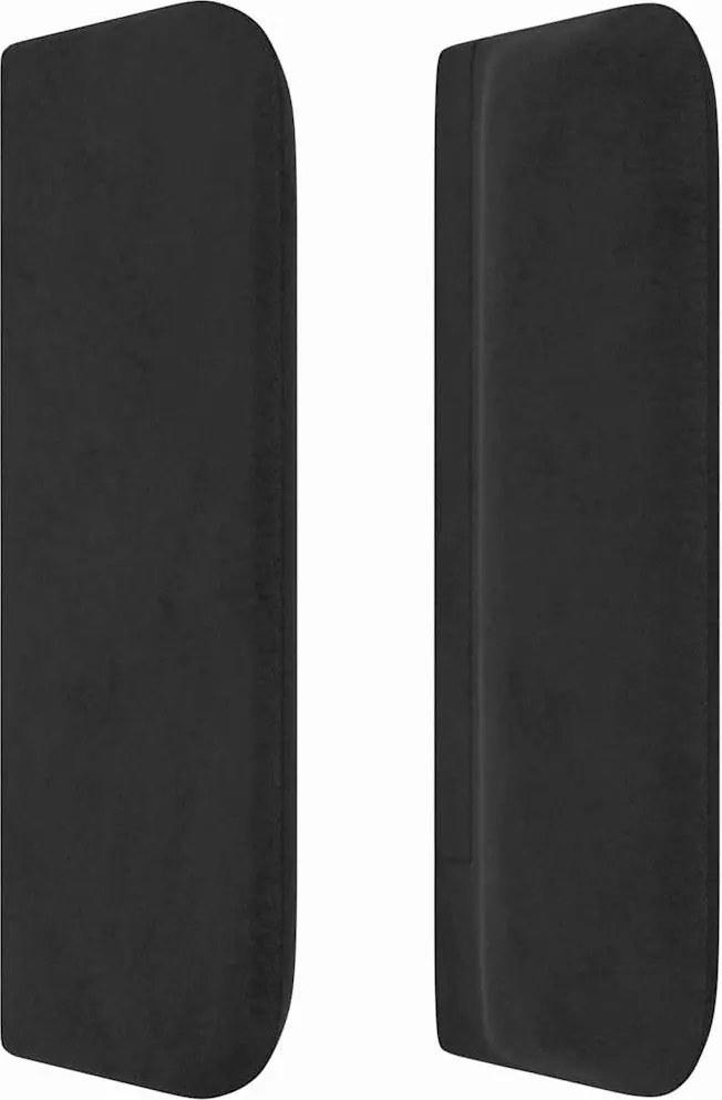 Čelo postele typu ušák černé 163x16x78/88 cm samet 3119062
