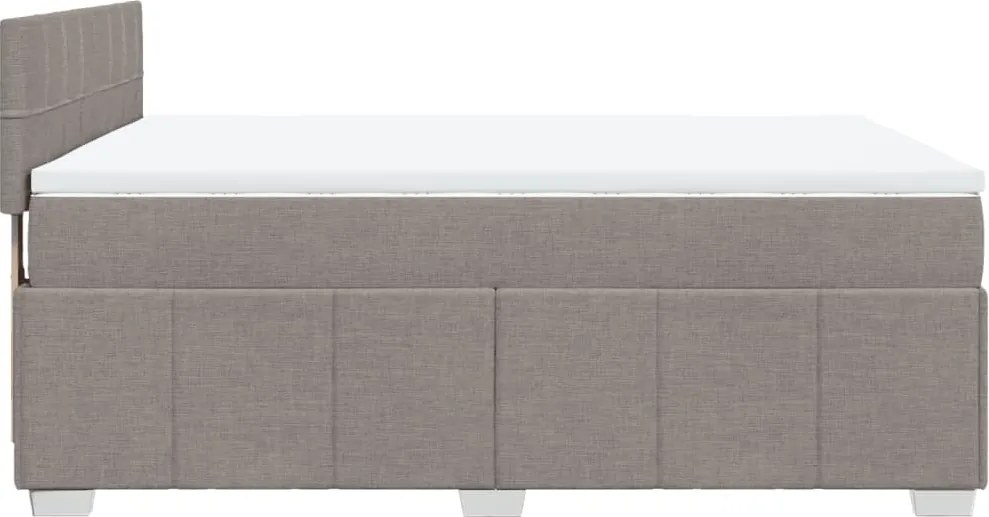 Box spring postel s matrací taupe 160x200 cm textil 3287123
