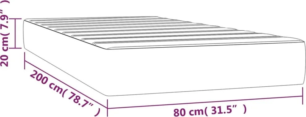 vidaXL Taštičková matrace 80 x 200 x 20 cm samet [347689] Barva: Tmavě zelená