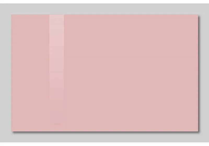 Růžová tělová firemní skleněná magnetická tabule Smatab® - 100 x 65 cm