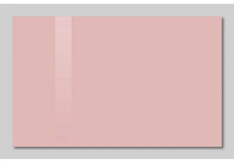 Růžová tělová firemní skleněná magnetická tabule Smatab® - 40 × 60 cm