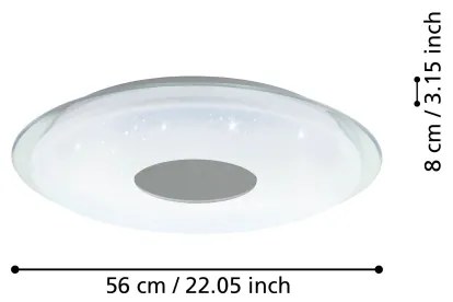Eglo 900005- LEDStmívatelné stropní svítidlo LANCIANO-ZLED/44,8W/230V 2700-6500K