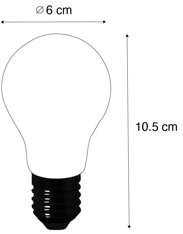Sada 5 LED žárovek E27 A60 čirá 3,8W 806 lm 2700K