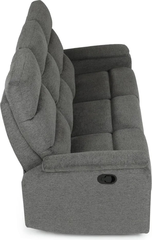Sedací souprava, polohovací, šedá, látka, ASD-C5980 GREY2