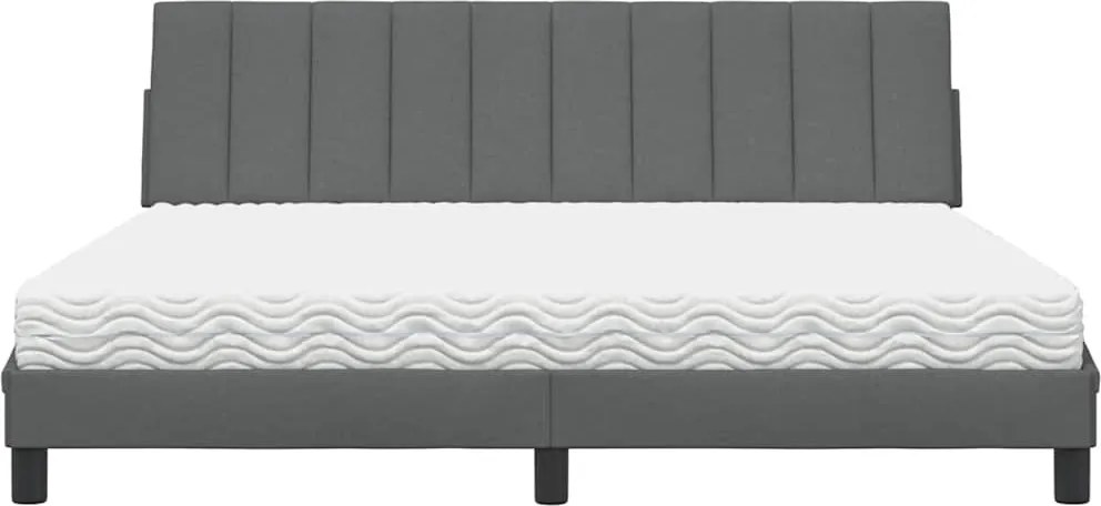 Postel s matrací Hanko tmavě šedá 180 x 200 cm textil 3310546