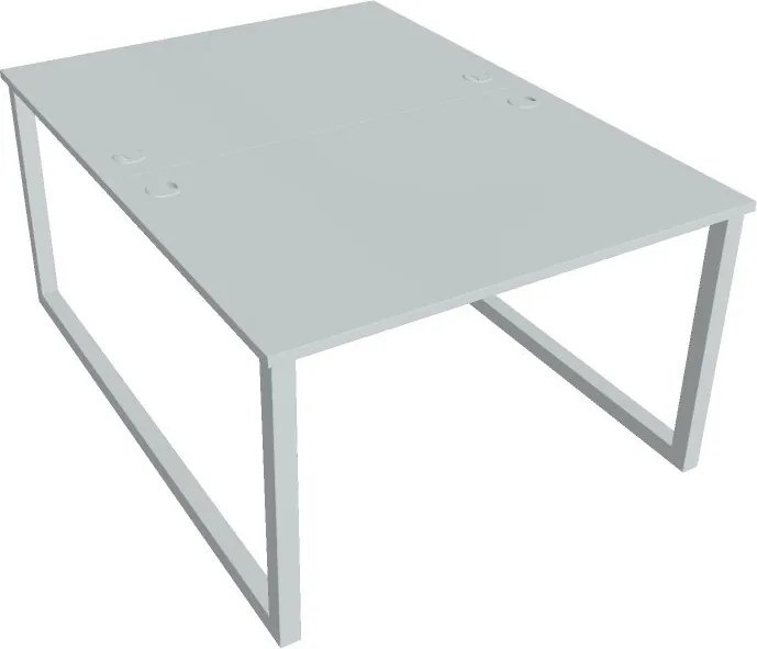 Kancelářský pracovní stůl Hobis USDO 1200, bílá RAL 9016, deskabuk