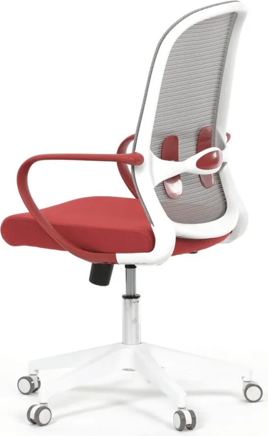 Kancelářská židle KA-S425 RED, houpací mechanismus, červená látka (60 x 62) cm