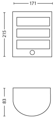Philips 17324/47/16 - Venkovní senzorové svítidlo PYTHON 1xLED/6W/230V IP44