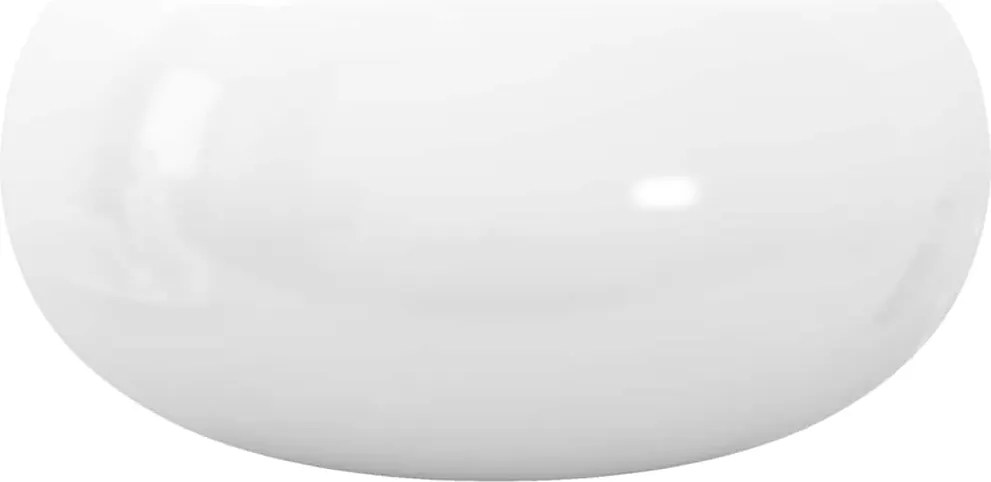 Umyvadlo kulaté keramické bílé 40 x 15 cm 142340