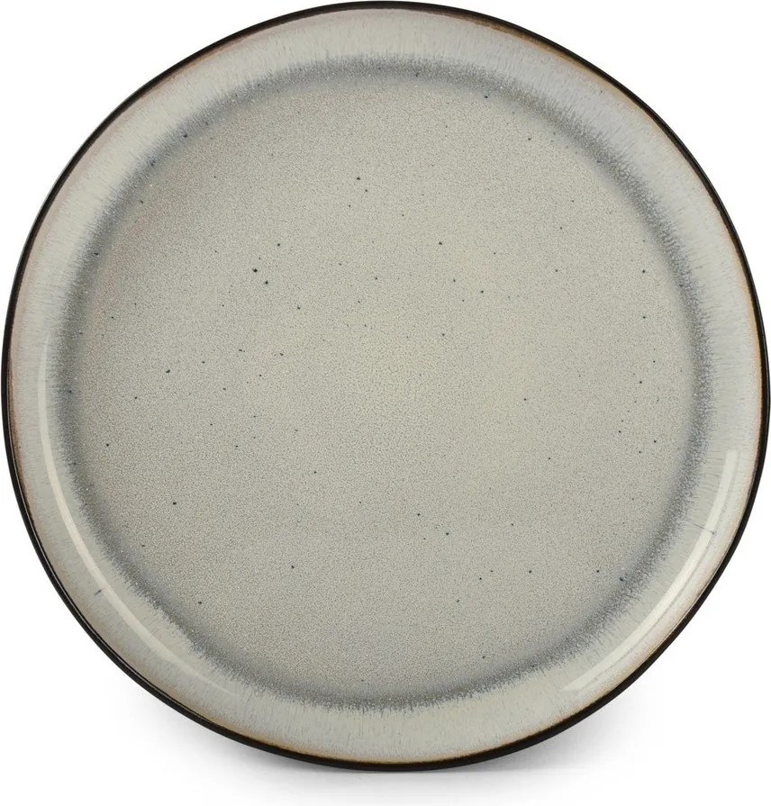 Černý/béžový talíř z kameniny ø 27 cm Lunar – Salt&Pepper