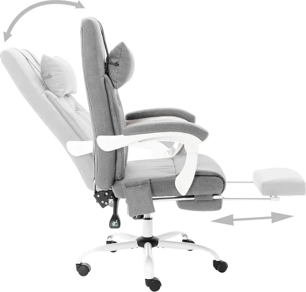 vidaXL Masážní kancelářská židle textil [20318] Barva: taupe