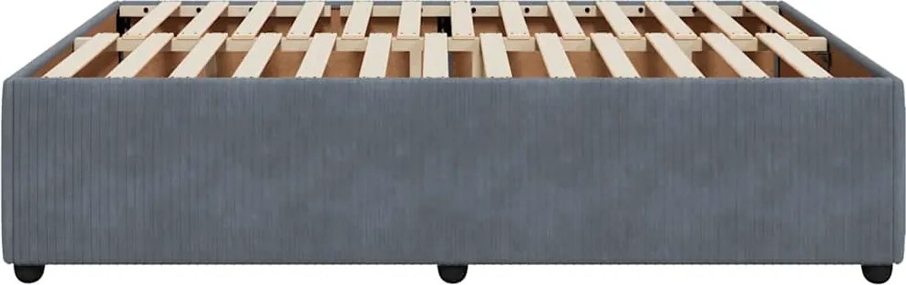 Rám postele bez matrace tmavě šedá 140 x 200 cm samet 3285013