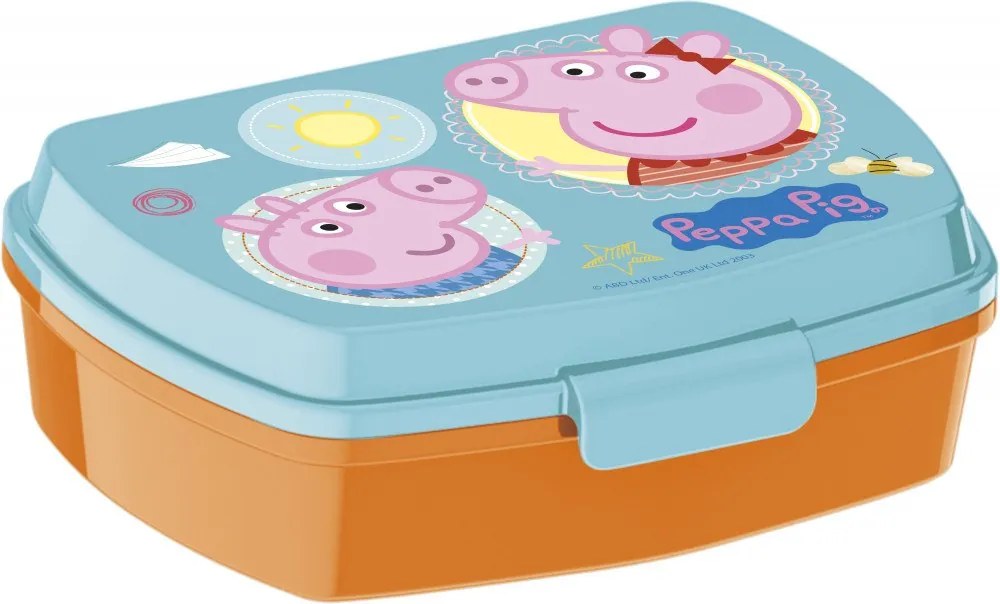 Krabička / box na svačinu Prasátko Peppa - 16 x 12 x 5 cm