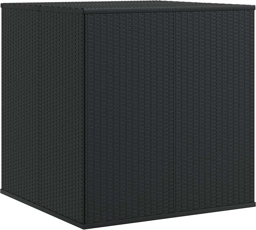 Zahradní úložný box PE ratan 100 x 97,5 x 104 cm černý 317226