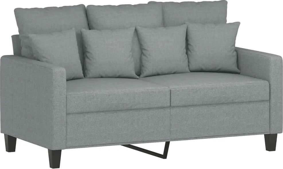 3dílná sedací souprava s polštáři světle šedá textil 3201632