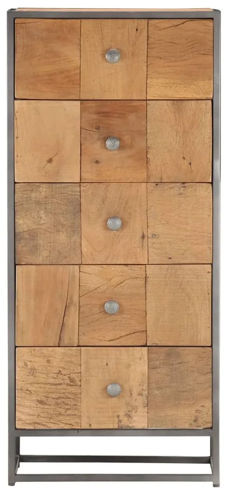 Komoda se zásuvkami 45 x 30 x 100 cm masivní recyklované dřevo 286529