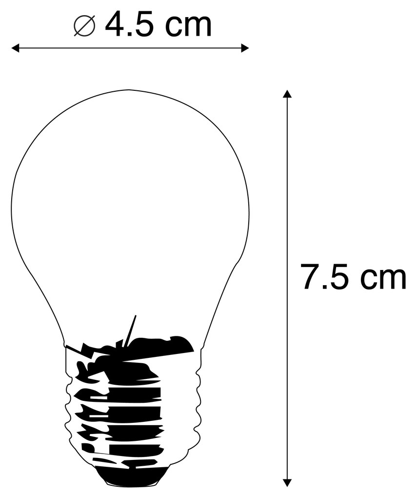 Sada 5 LED žárovek E27 P45 5W 700 lm 2700K s 3-stupňovým stmíváním