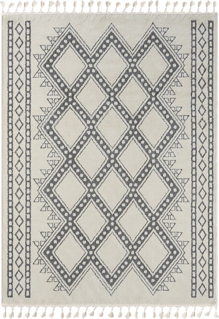 My Flair, Kusový koberec Moroccan Delight weiß, 200x290, černobílá, ložnice