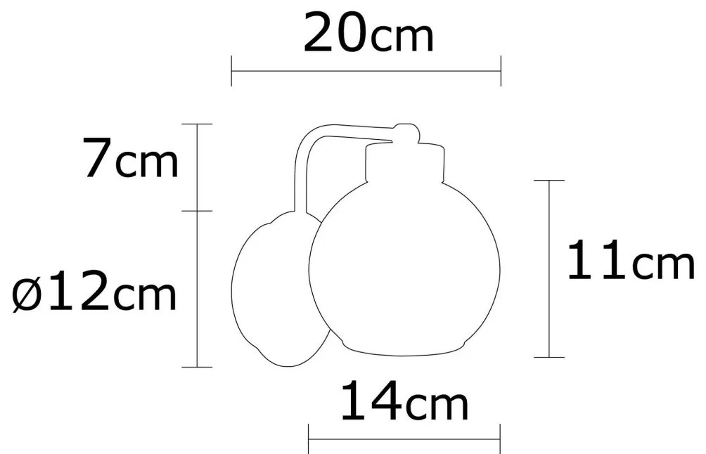 Nástěnná lampa Ani černá