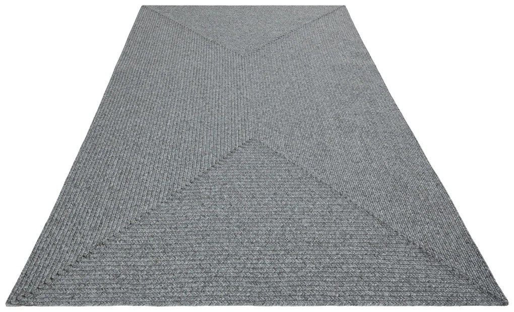 NORTHRUGS - Hanse Home koberce Kusový koberec Braided 105551 Light Grey – na ven i na doma - 120x170 cm