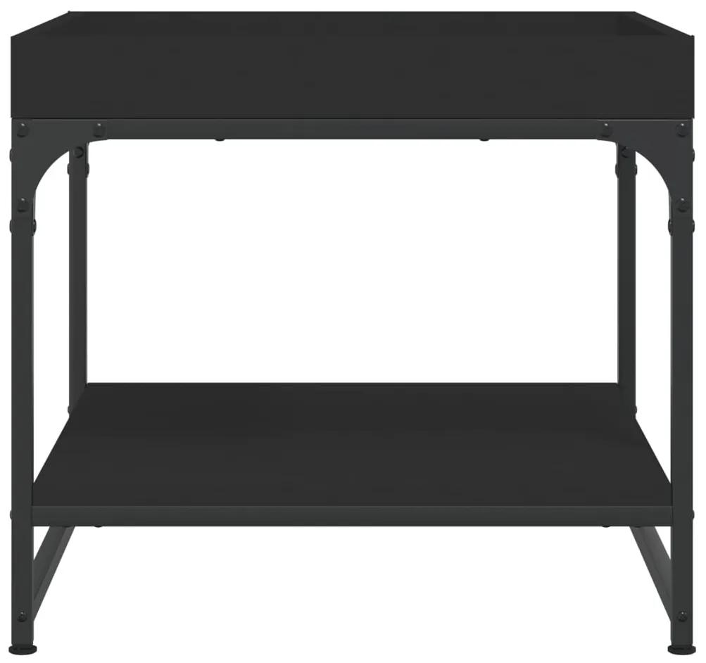 Konferenční stolek černý 49,5 x 49,5 x 45 cm kompozitní dřevo - Default Title