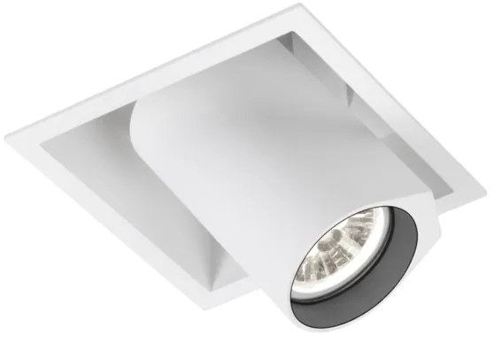 Wever & ducré čtvercové stropní zapuštěné svítidlo bliek square ceiling rec 1.0 led 1800-3000k w-w tree bílá matná