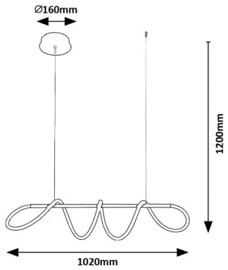 Rabalux 72269 - LED Lustr na lanku MONTEMA LED/40W/230V 4000K