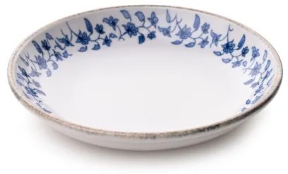 Jídelní sada 18 ks bílá/modrá/porcelán