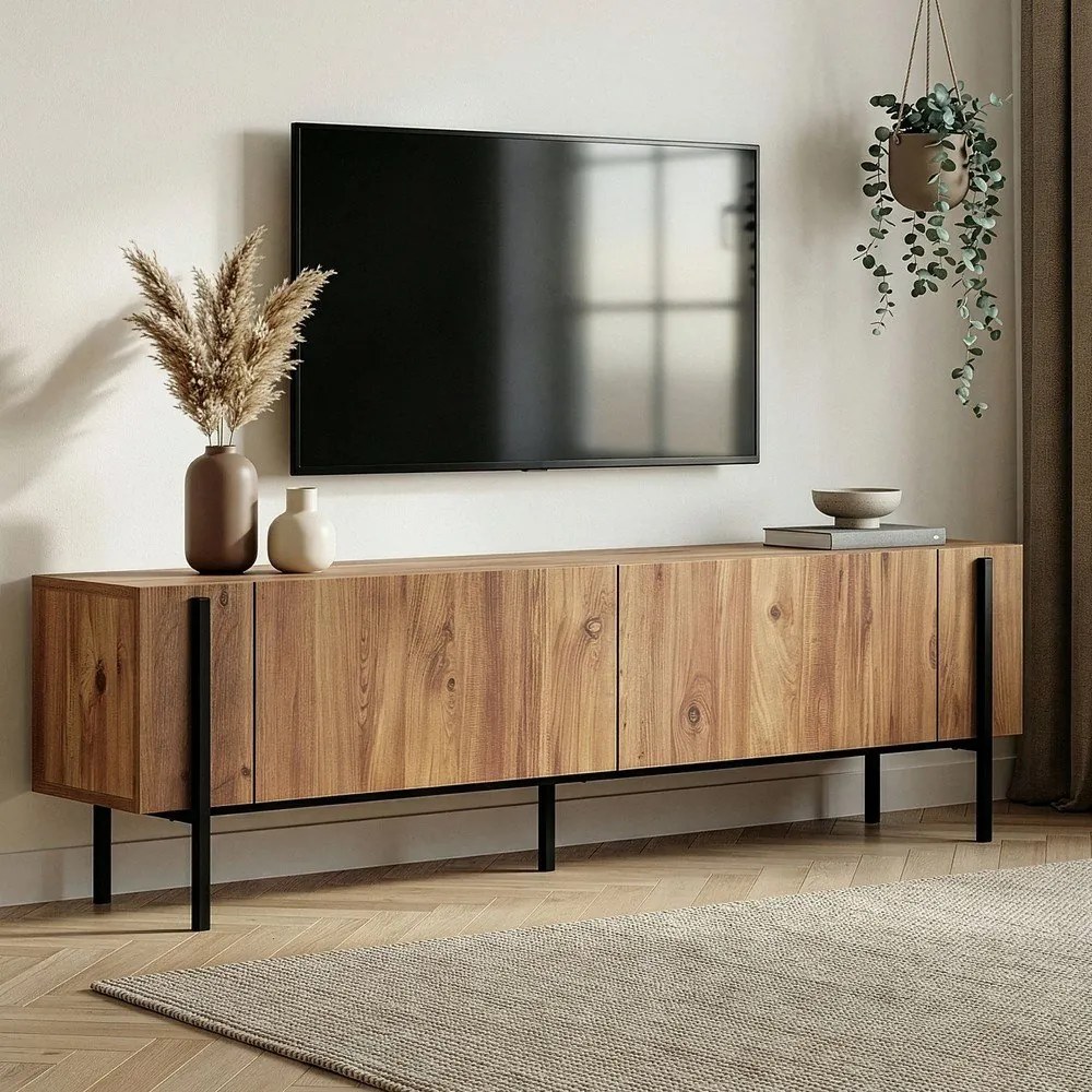 TV stolek v dekoru borovice v přírodní barvě 180x45x30 cm Nexus – Kalune Design