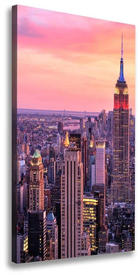 Wallmuralia Vertikální Foto obraz na plátně Nový York západ slunce 50x100