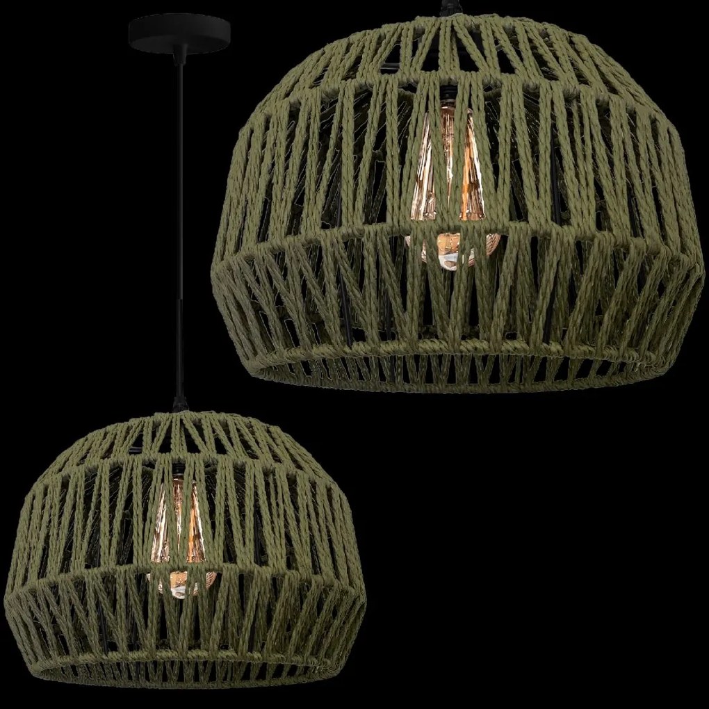 Toolight Boho, závěsné svítidlo 1xE27 APP1293-1CP, zelená, OSW-03805