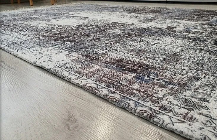 HU Šedo-modrý orientální koberec Banco 10137-BLUE Rozměr: 60x110 cm