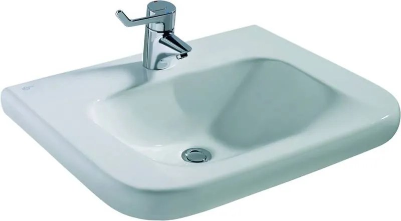 Ideal Standard Contour 21 - Umyvadlo pro tělesně postižené 600 x 175 x 555 mm (bez přepadového otvoru), bílá E512301