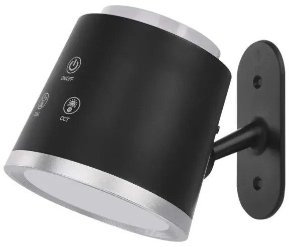 LED Stmívatelná nabíjecí stolní lampa 4v1 LED/6W/3,7V 3000K/4000K/6500K černá