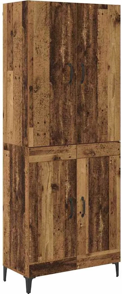 Vysoký bufet Staré dřevo 69,5 x 34 x 180 cm Kompozitní dřevo 3403586