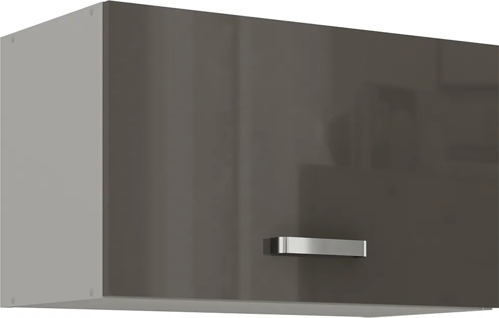 GREY gr | horní skříňka 60 GU-36 1F výklopná | 60 cm | světle šedá/tmavě šedá lesk