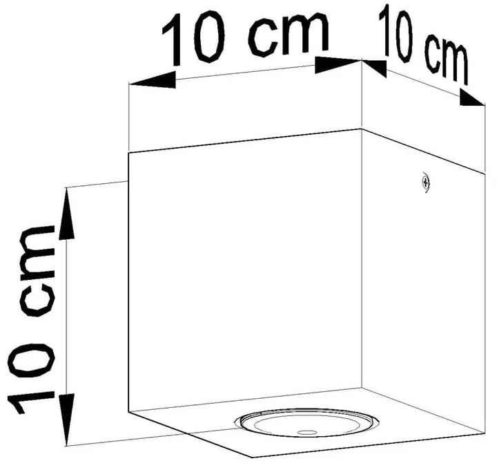 Šedé bodové svítidlo 10x10 cm Geo – Sollux