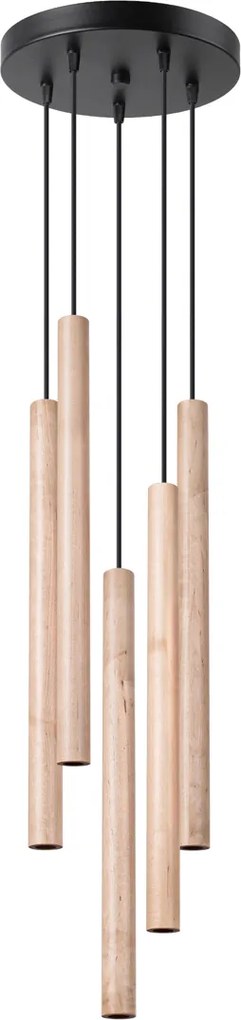 Sollux Lighting Závěsné svítidlo PASTELO 5P dřevo