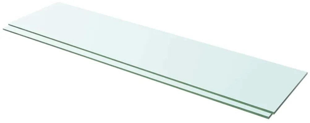 Policové desky 2 ks sklo čiré 100 x 25 cm 3051585