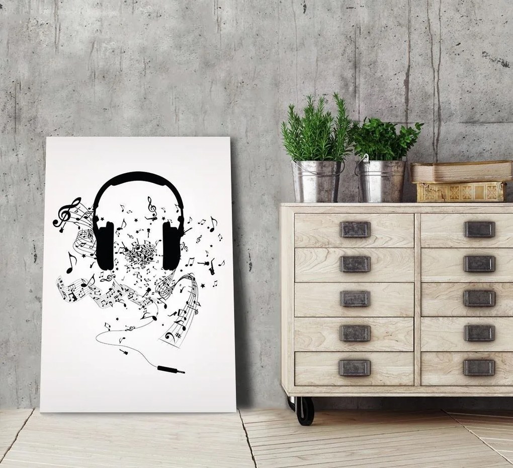 Gario Obraz na plátně Poznámky ze sluchátek - Cornel Vlad Rozměry: 40 x 60 cm