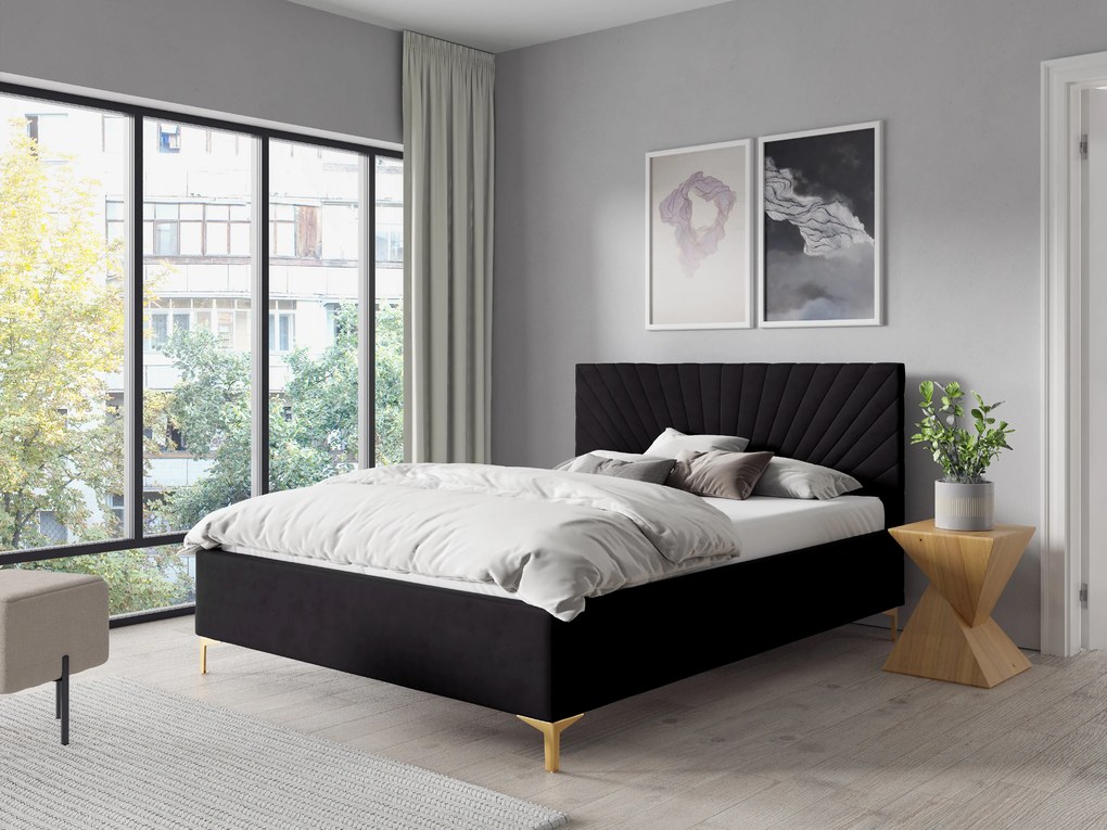 Eka Čalouněná postel AFRODITE+ 120x200 cm Barva látky Trinity: Růžová (Trinity 2310), Úložný prostor: S kovovým rámem úložného prostoru